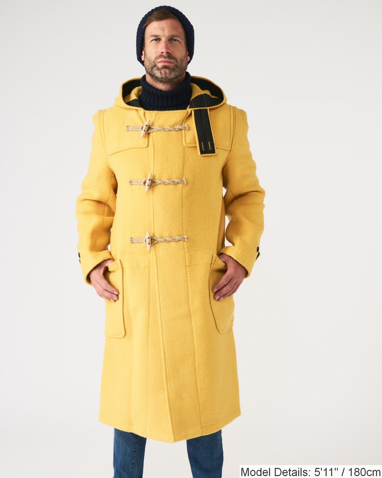 Men's Yellow Teddy Extra Long Original Duffle With Wooden Toggles ...