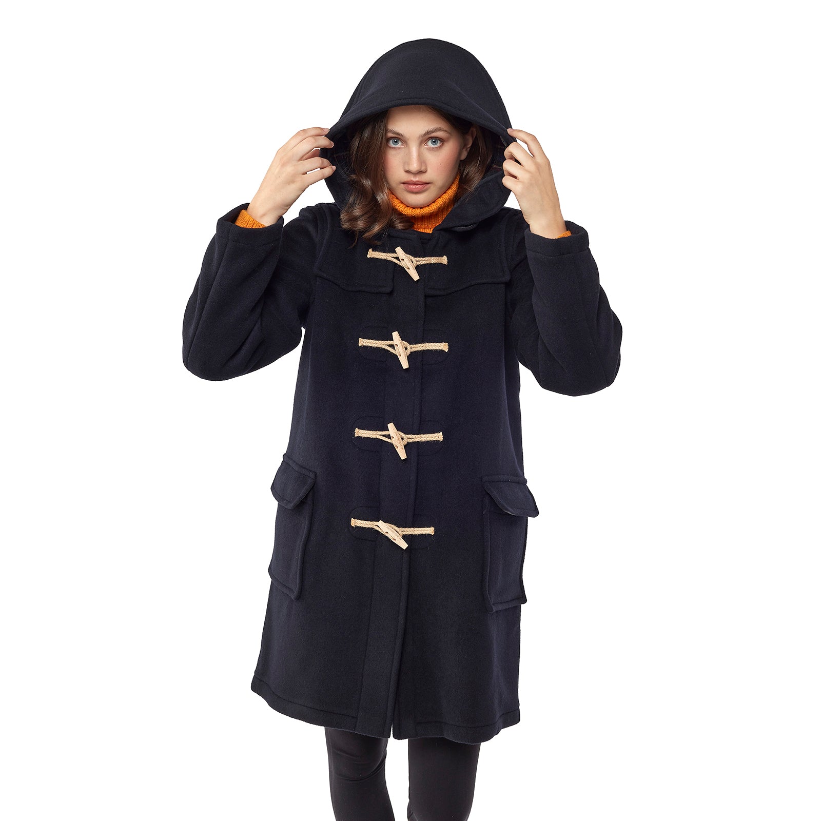 Women's Navy Original Classic Fit Duffle Coat with Wooden Toggles ...