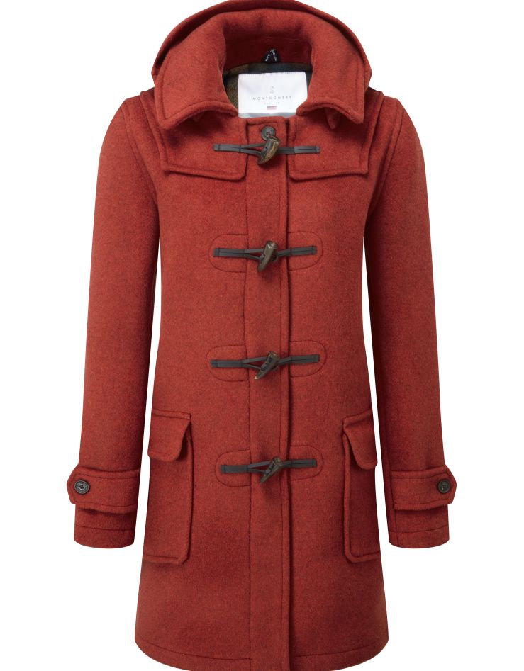 Women's London Classic Fit Duffle Coat Burnt Orange| Original ...